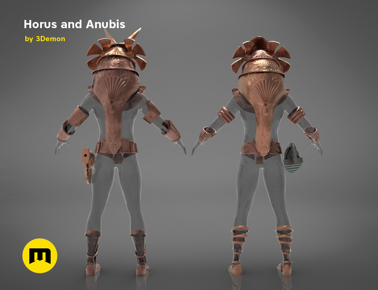 Anubis En Horus Standbeeld Anubis And Horus Busts Gods Of Ancient