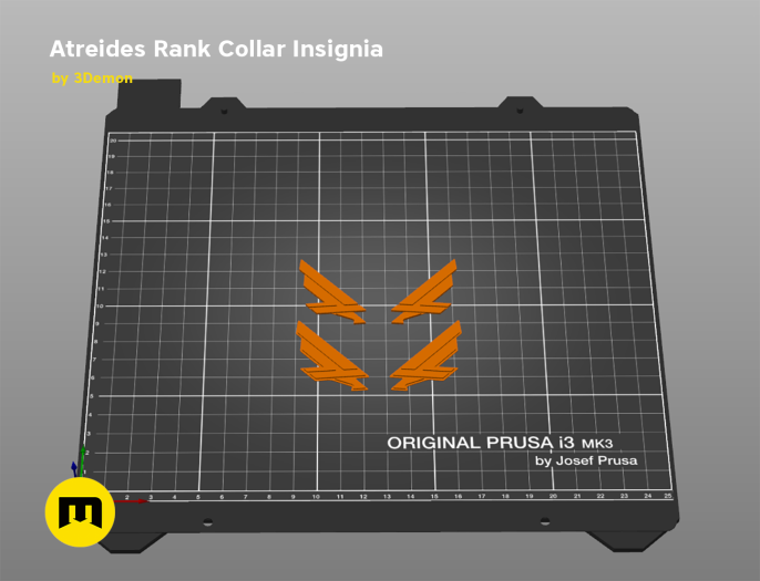 Atreides Rank Collar Insignia – 3Demon - 3D print models download