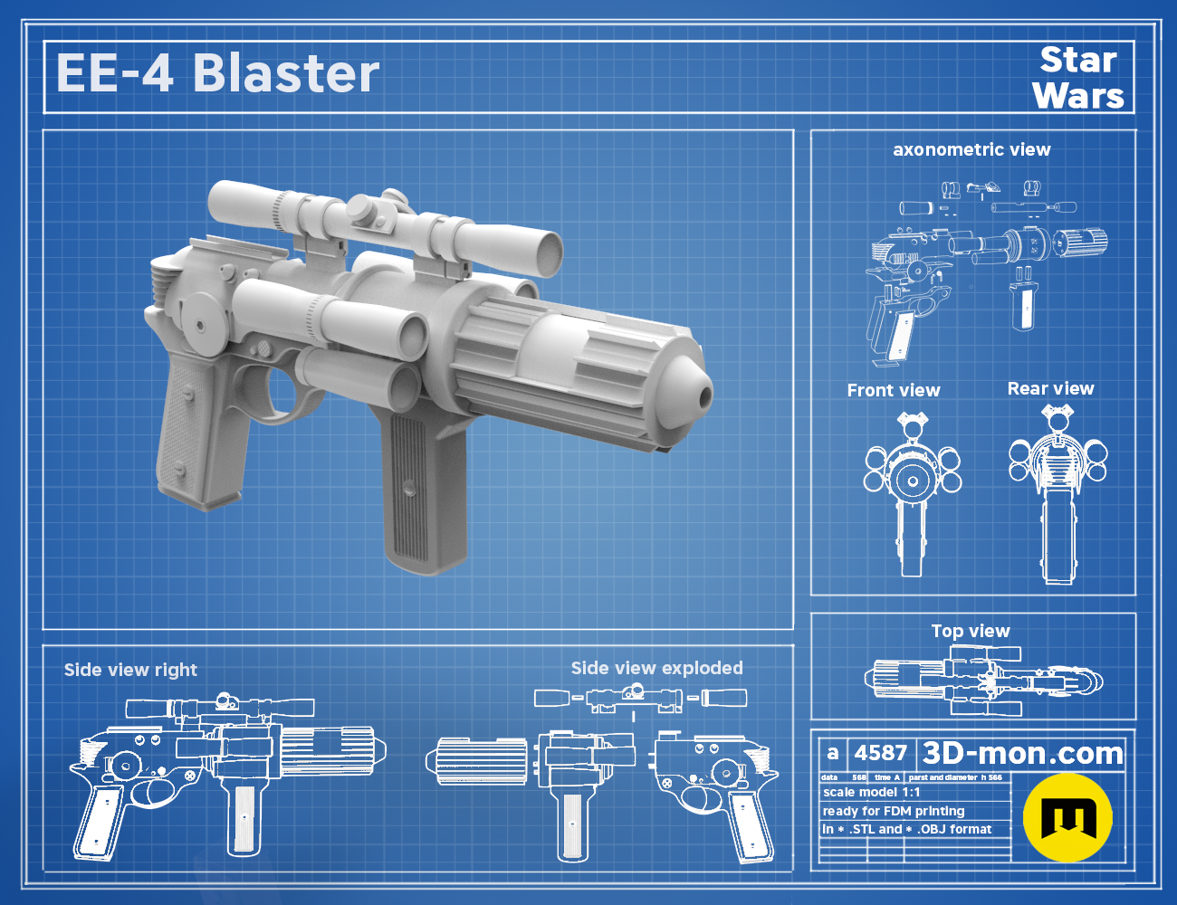 EE-4 Blaster – 3Demon - 3D print models download